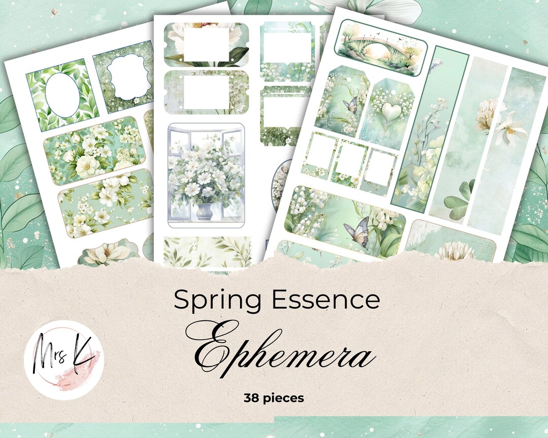 Printable Ephemera for Journaling, Scrapbooking, Paper Craft, Spring ...