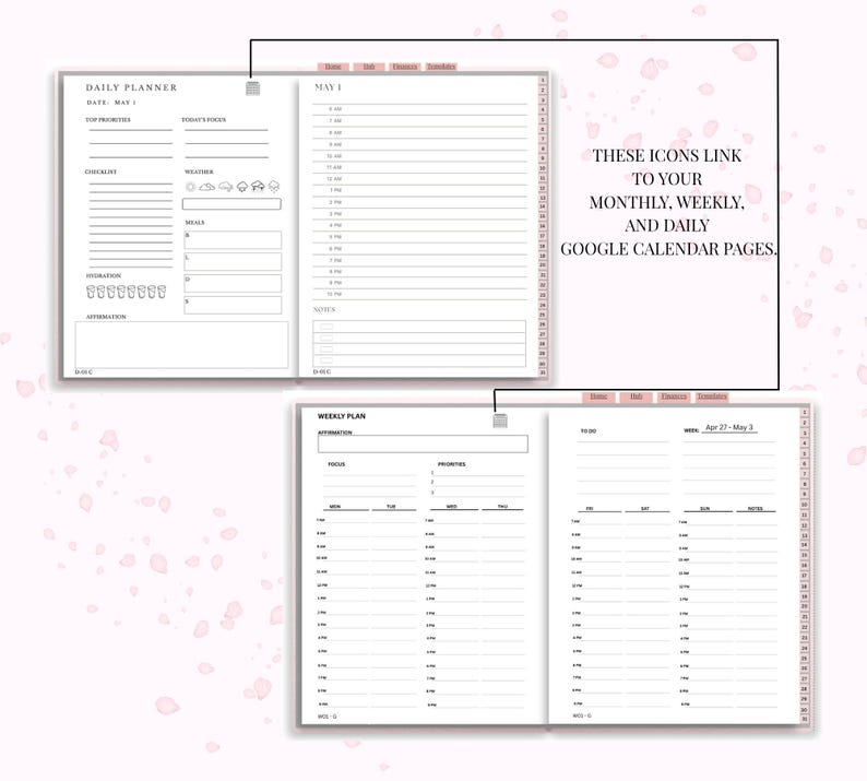 Agenda numérique de mai 2026 | Thème fleurs de cerisier Sakura ...