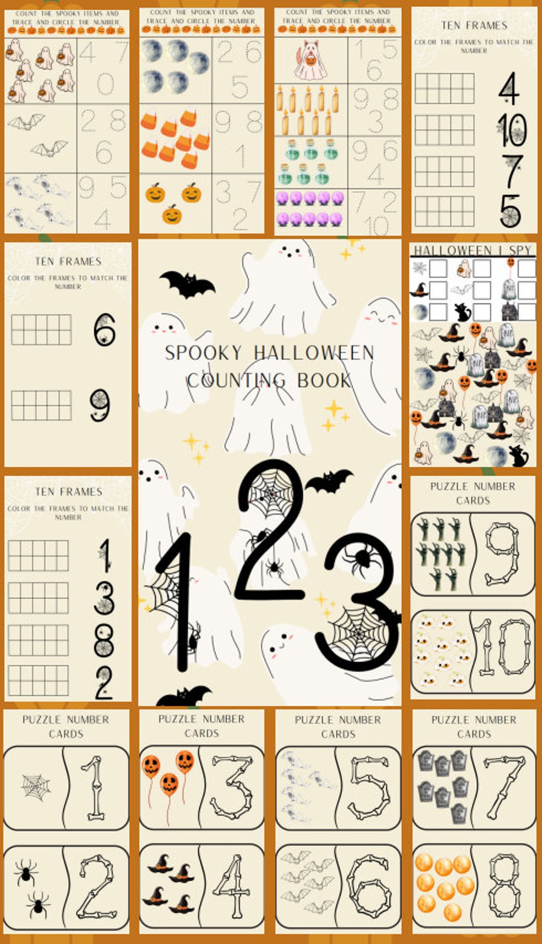 Spooky Halloween Counting Book Numbers 1-10 DIGITAL PRODUCT - Etsy