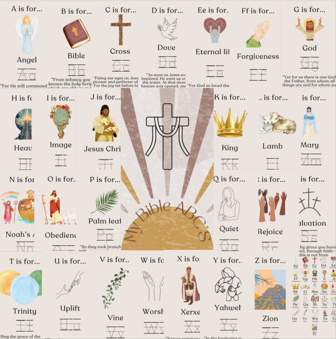 My Bible ABC'S Book! Traceable Letters and Verse on Each Page. *DIGITAL ...