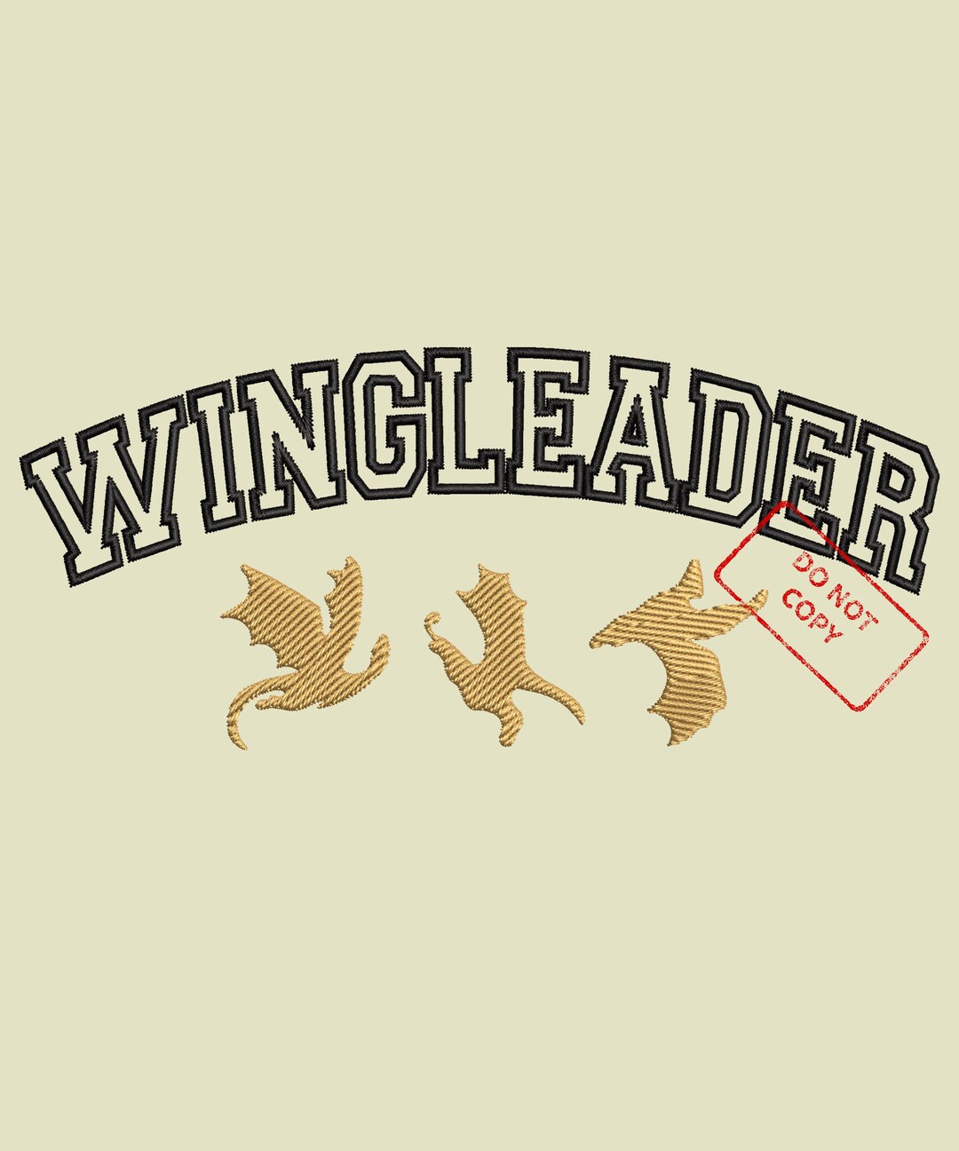 Wingleader Embroidery Design File, Basgiath War College Embroidery ...