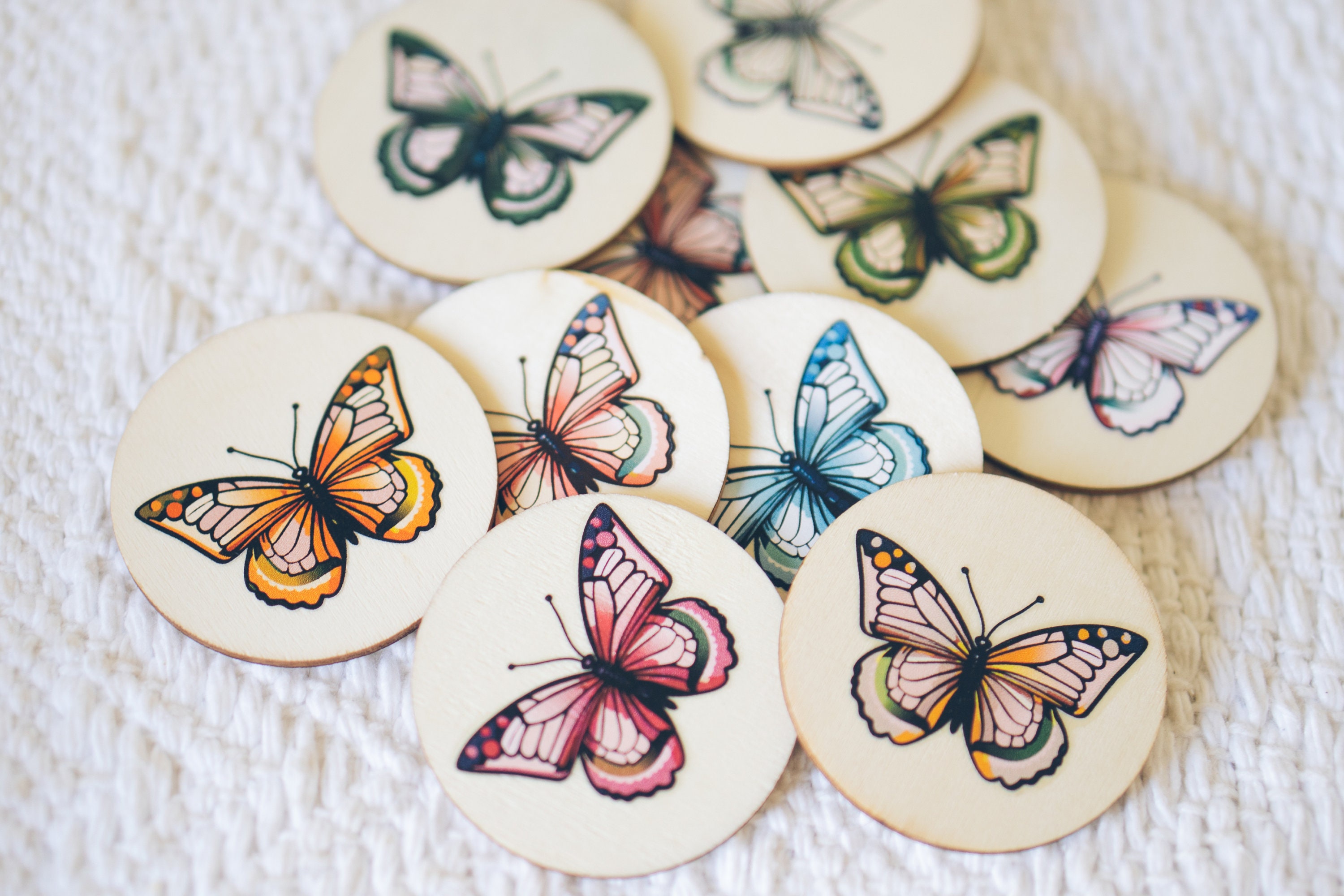 Kids' Butterfly Memory Game, Montessori Learning Activity, Eco-friendly ...