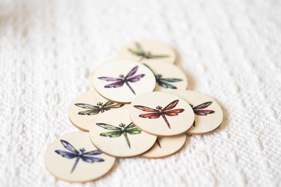 Kids' Dragonfly Memory Game, Montessori Learning Activity, Eco-friendly ...