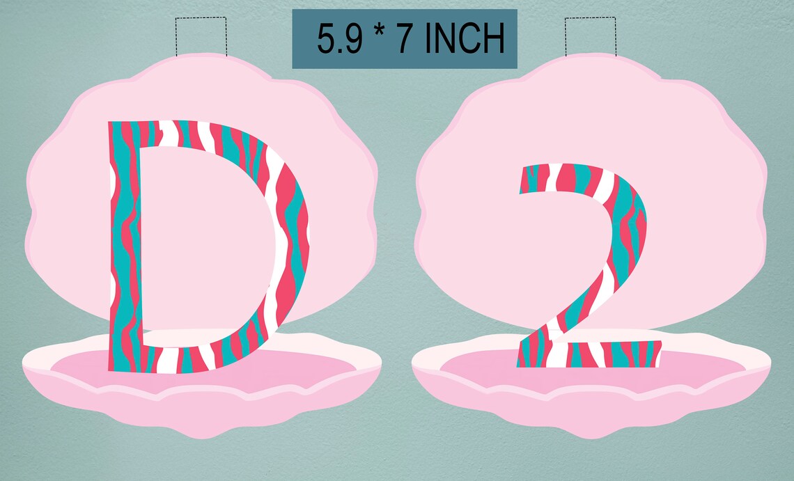 Printable Mermaid Shell Bunting for BIRTHDAY, CELEBRATION and More ...