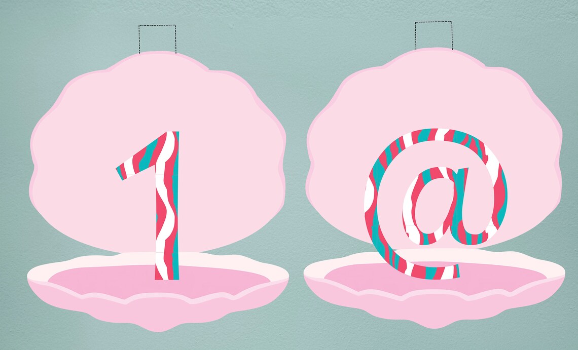 Printable Mermaid Shell Bunting for BIRTHDAY, CELEBRATION and More ...