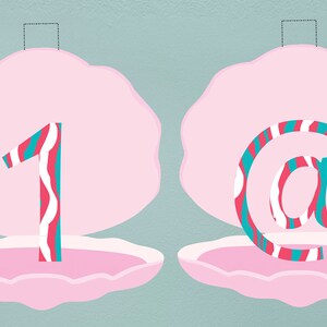 Printable Mermaid Shell Bunting for BIRTHDAY, CELEBRATION and More ...