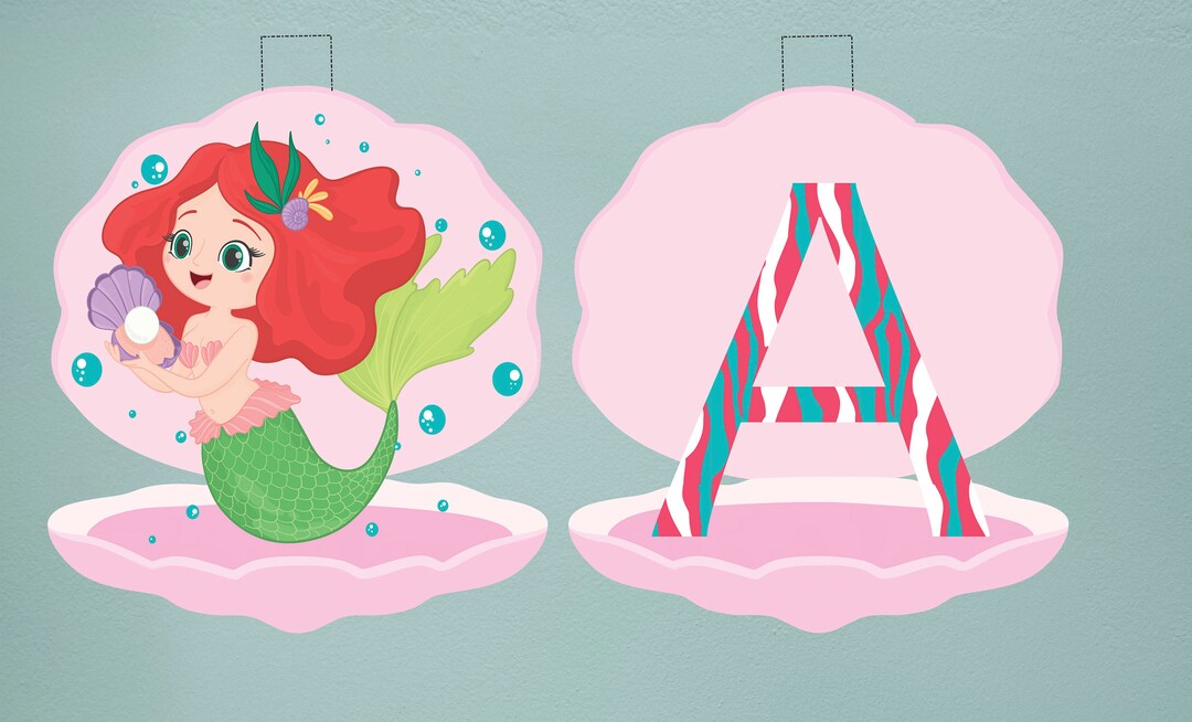 Printable Mermaid Shell Bunting for BIRTHDAY, CELEBRATION and More ...