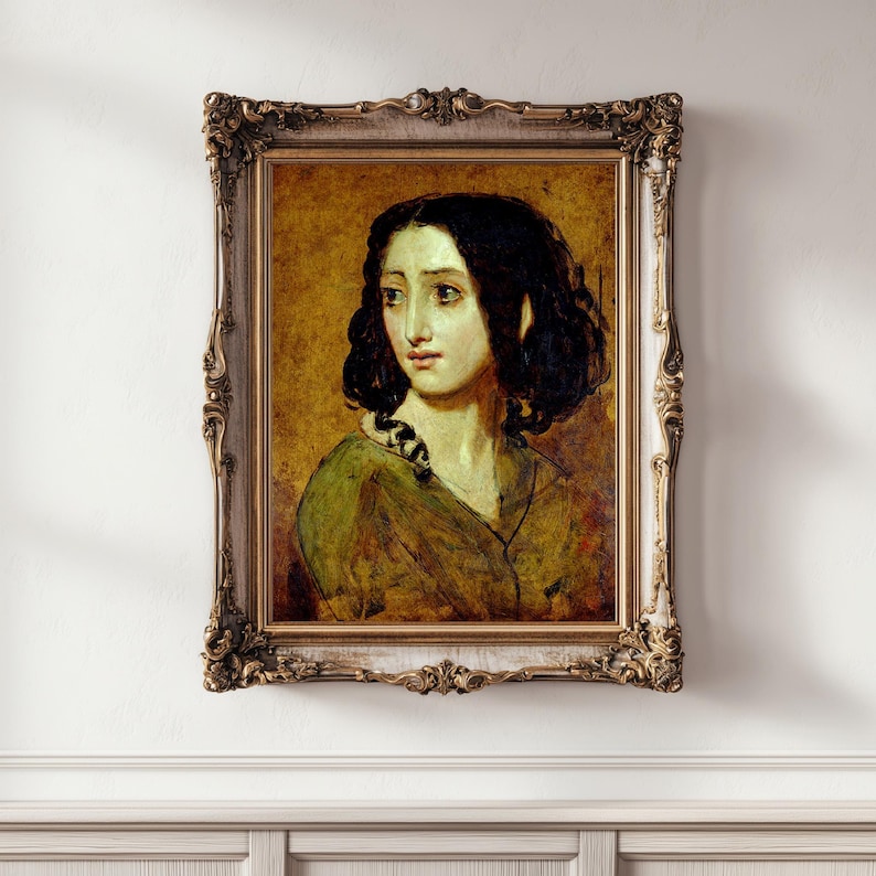 Portrait of Rachel (1840) | William Etty | Vintage Painting | Victorian ...