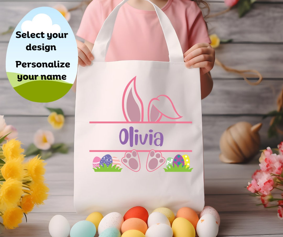 Personalized Easter Tote Bag, Custom Easter Gift, Easter Basket ...