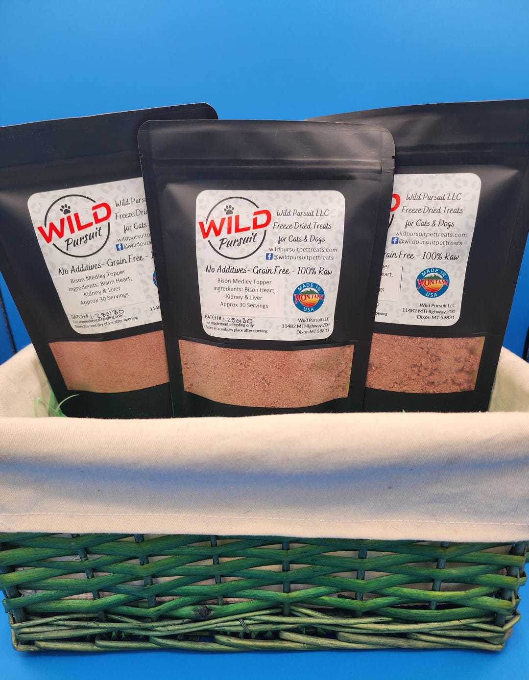 Freeze Dried Bison Meal Topper for Dogs and Cats - Raw, No Additives ...