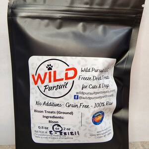 Freeze Dried Ground Bison Treats for Cats & Dogs - Etsy