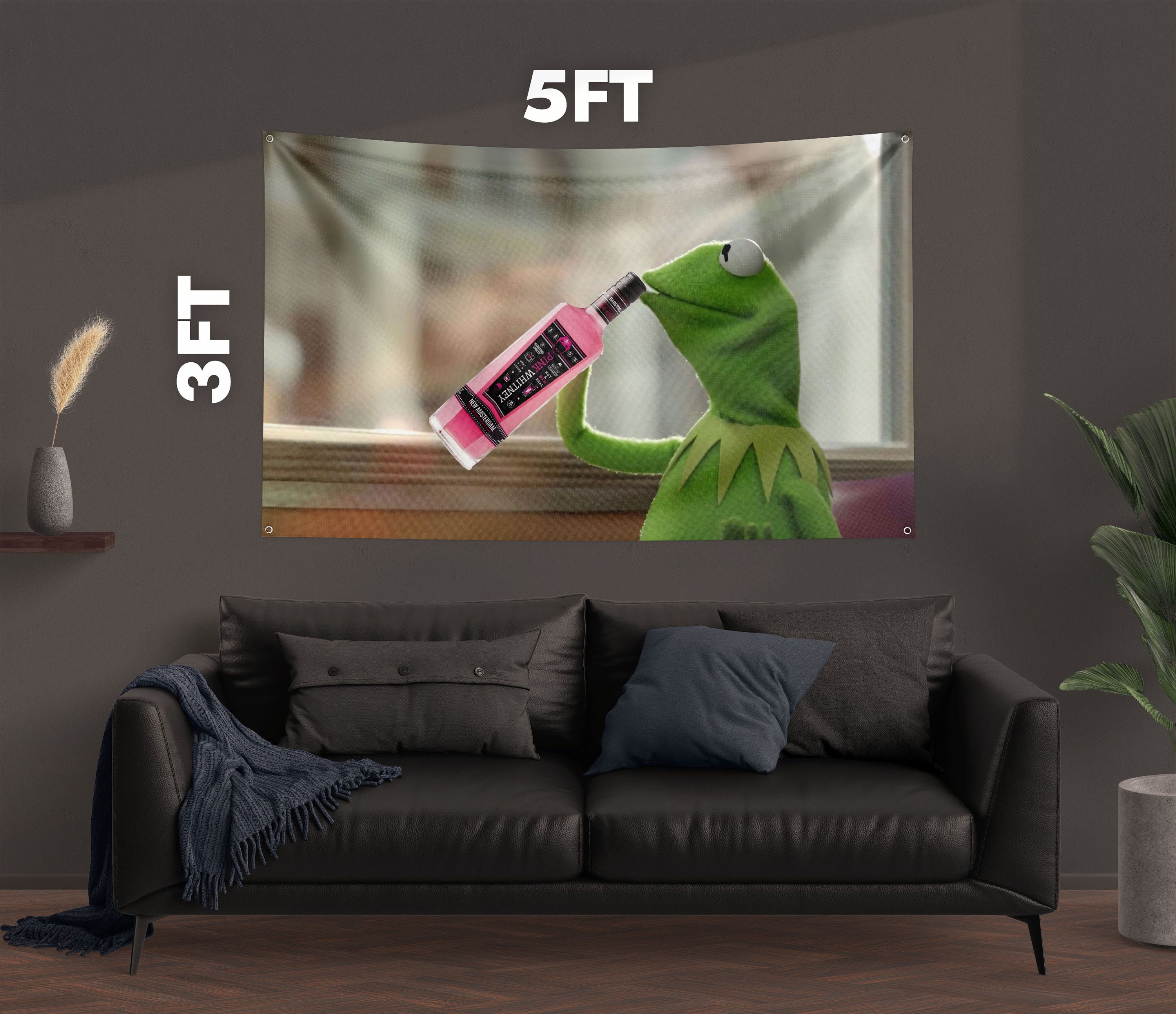 Kermit Pink Whitney Flag 3x5 Feet College Dorm Room Decor Man Cave ...