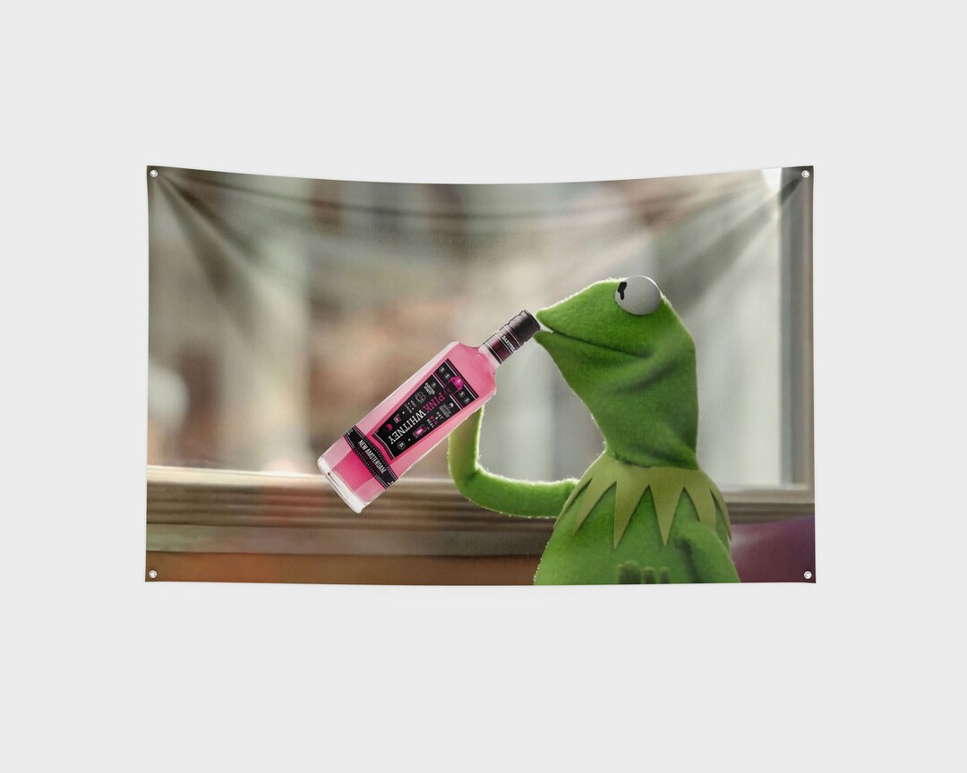 Kermit Pink Whitney Flag 3x5 Feet College Dorm Room Decor Man Cave ...