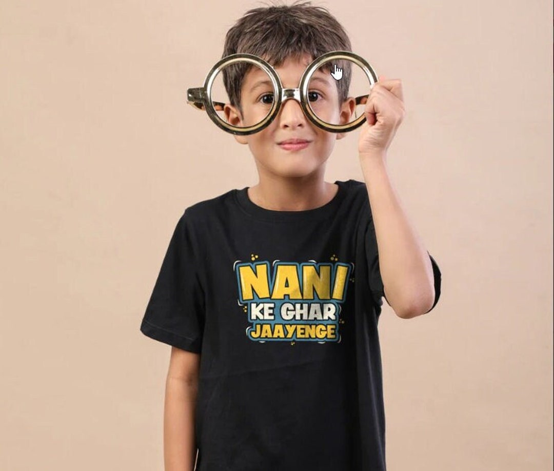 CUSTOM LOGO Nani Ke Ghar Nana Indian Grandmom Hindi Logo Shirt - Etsy