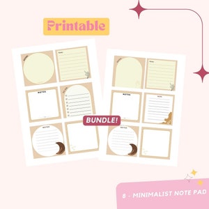 Printable Memo Pad, Canva Notepad, Tear-off Notepad, Stationary, Editable Template - Etsy