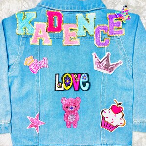 Personalized Kids Denim Jacket - Custom Bling Jacket for Girls, Unique ...
