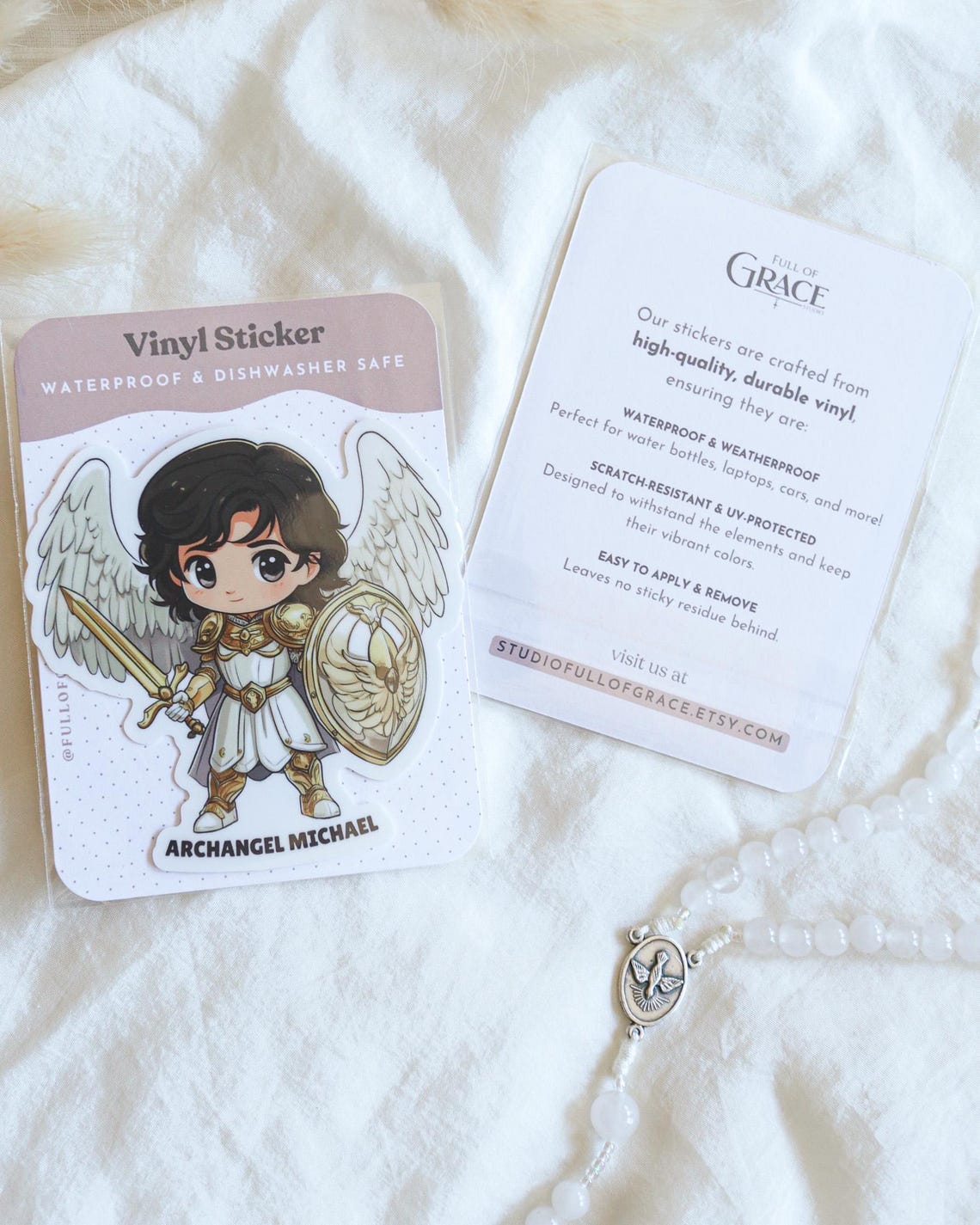 Saint Michael Archangel Sticker: Waterproof Catholic Vinyl Decal - Etsy
