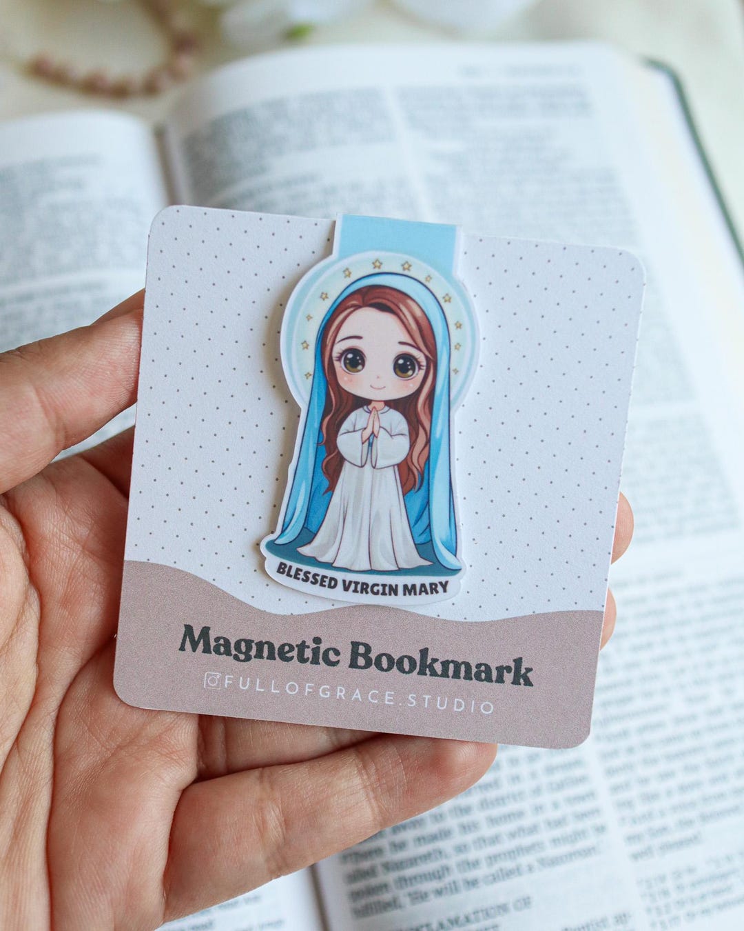 Blessed Virgin Mary Magnetic Bookmark Cute Catholic Gift for Bible ...