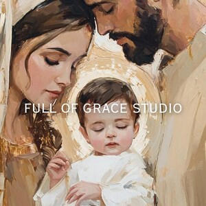 Holy Family Print Modern Catholic Art Christian Decor Catholic Painting ...