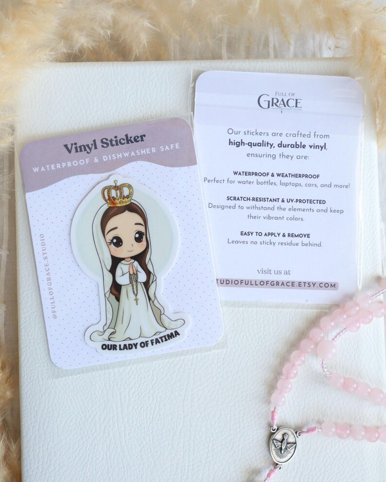 Our Lady of Fatima Vinyl Sticker Catholic Sticker Religious Sticker ...
