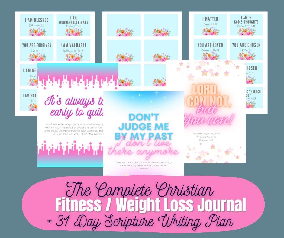 Christian Weight Loss Journal: Scripture Writing Plan (digital Download ...