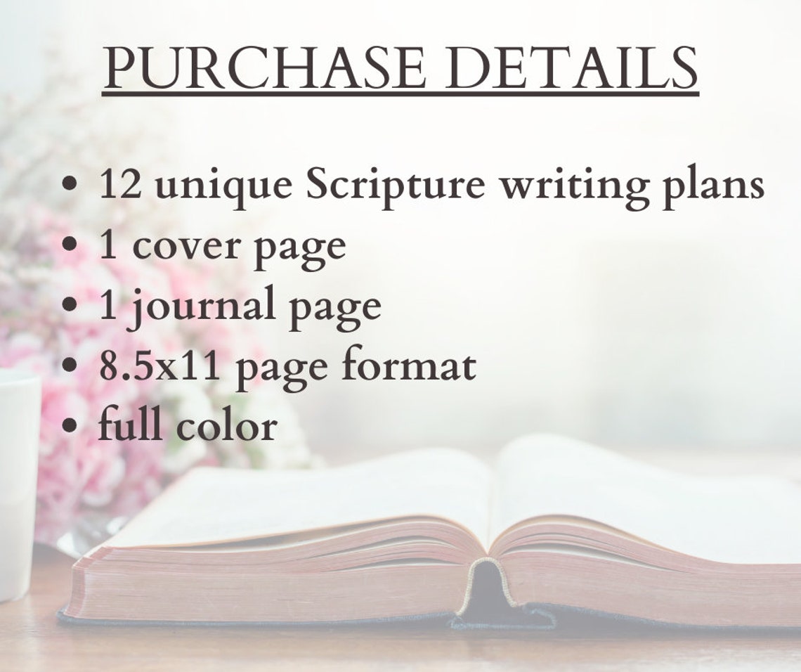 12 Month Scripture Writing Plan, "more Like Our Lord in 2024" - Etsy