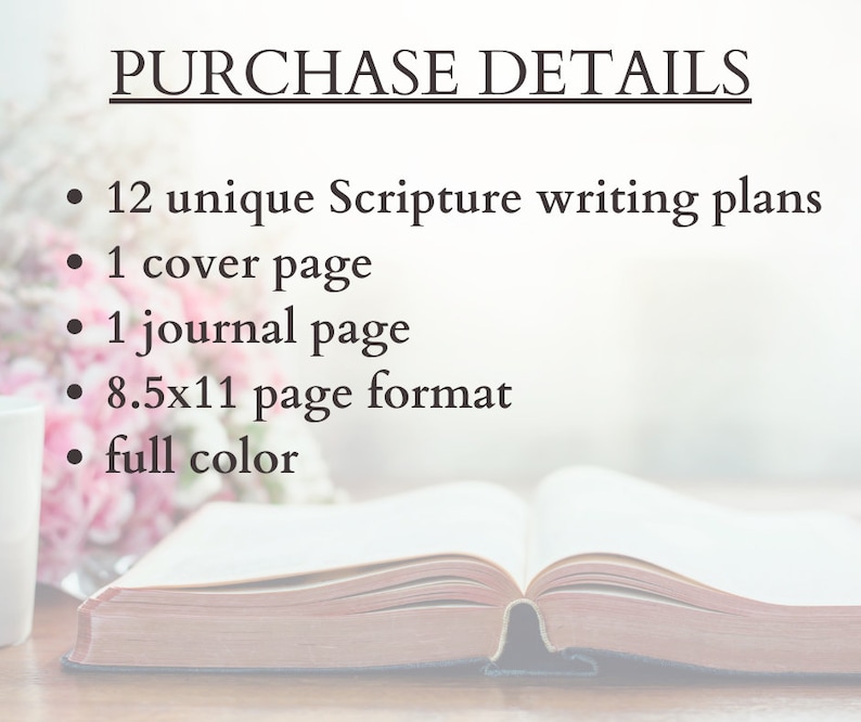 12 Month Scripture Writing Plan, "more Like Our Lord in 2024" - Etsy