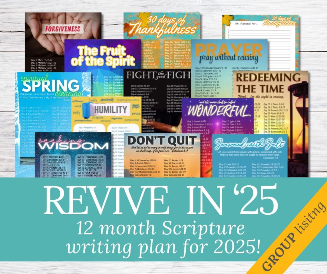 12 Month Scripture Writing Plan for 2025, Revive in '25! SHARING/GROUP ...