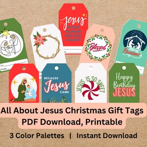 All About Jesus Gift Tags Collection Instant Download - Etsy