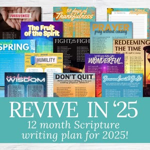 12 Month Scripture Writing Plan for 2025, Revive in '25! Instant ...