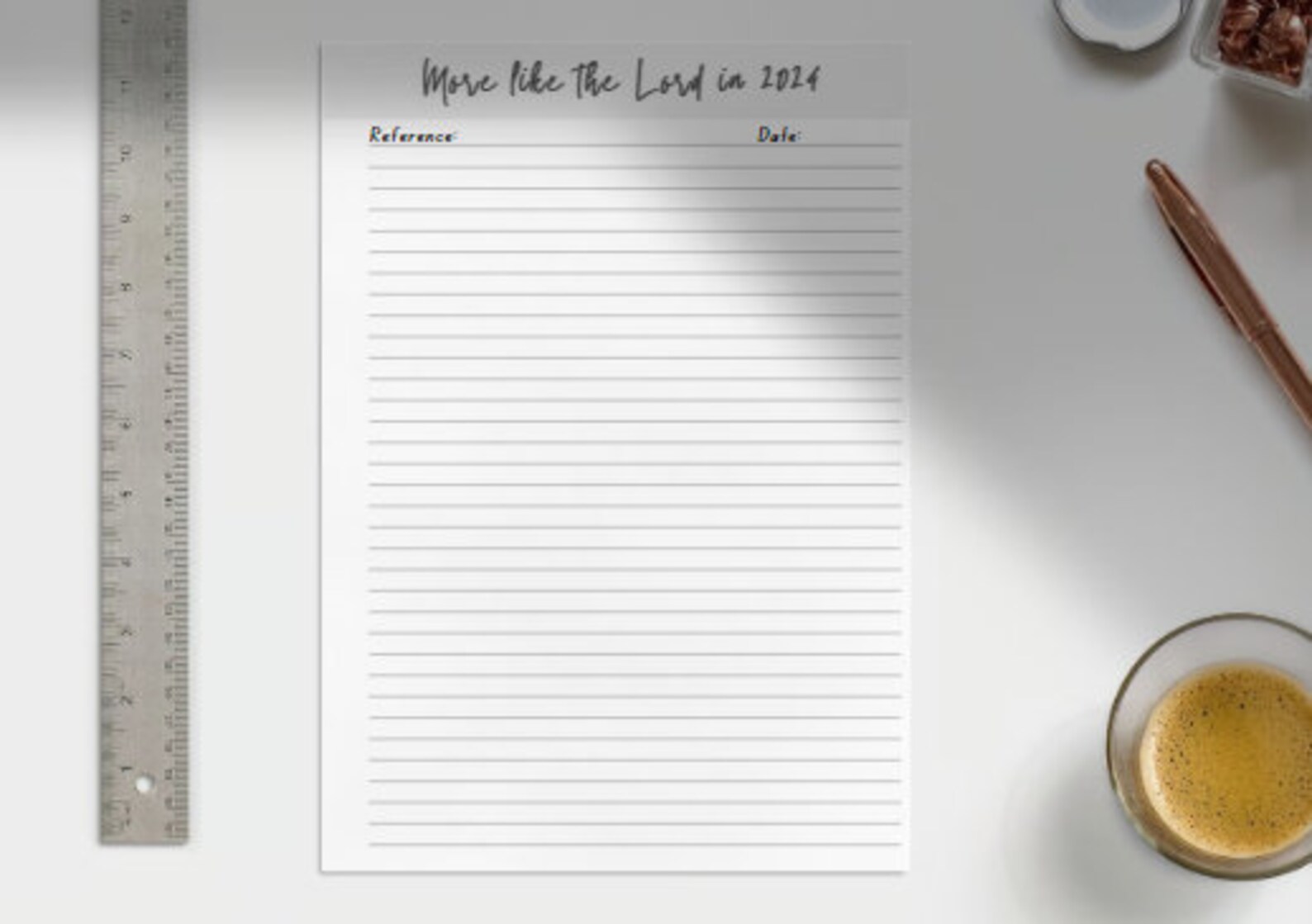 12 Month Scripture Writing Plan, "more Like Our Lord in 2024" - Etsy