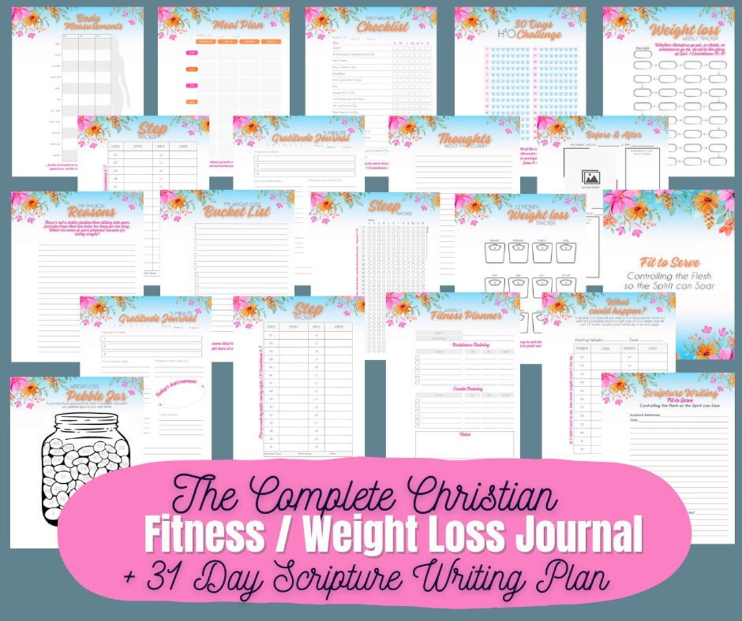 Christian Weight Loss Journal: Scripture Writing Plan (digital Download ...