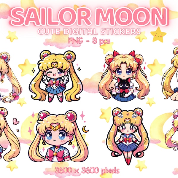 Sailor Moon Digital Sticker - Etsy