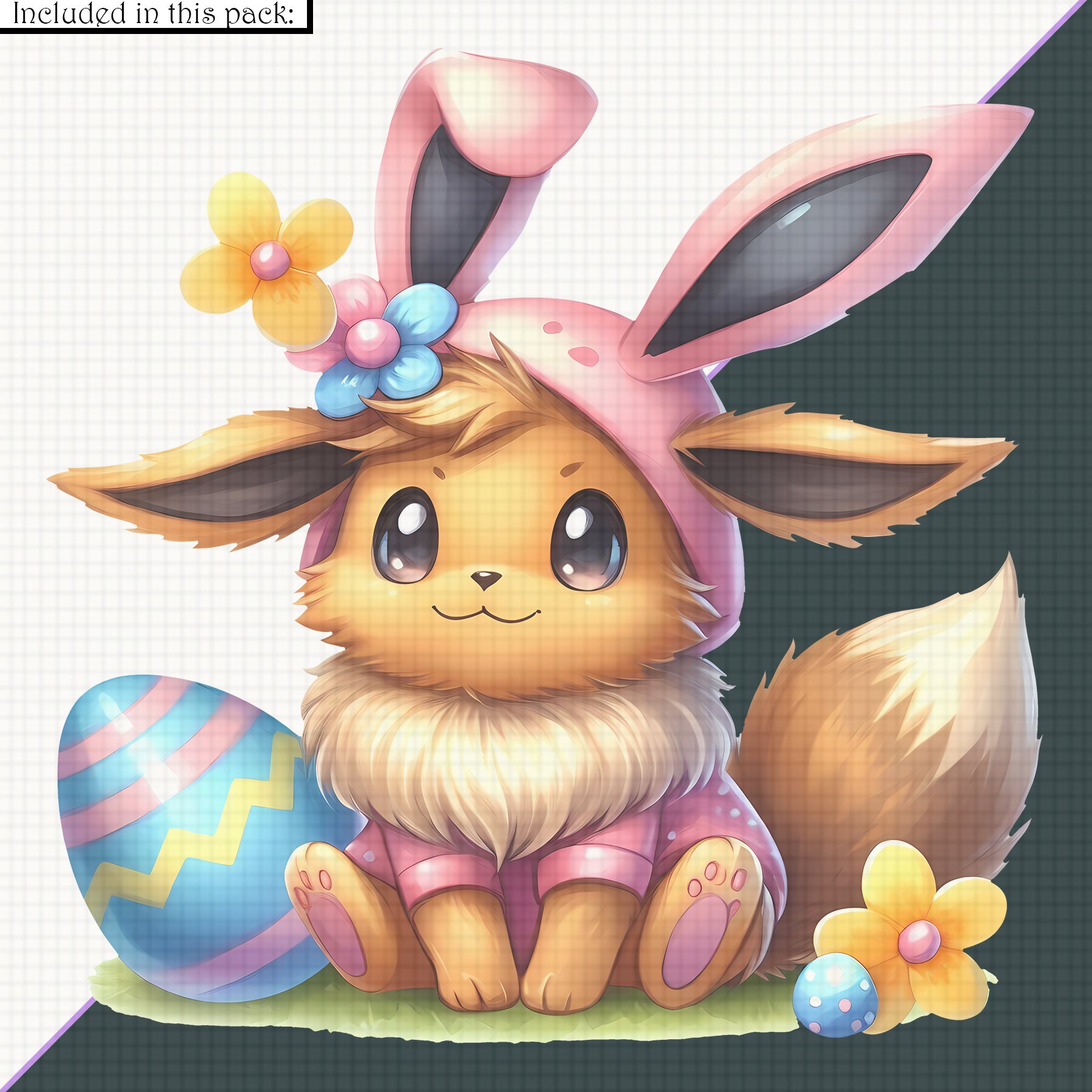 Easter Pokemon Clipart Set, Transparent Background PNG Images, Gaming ...