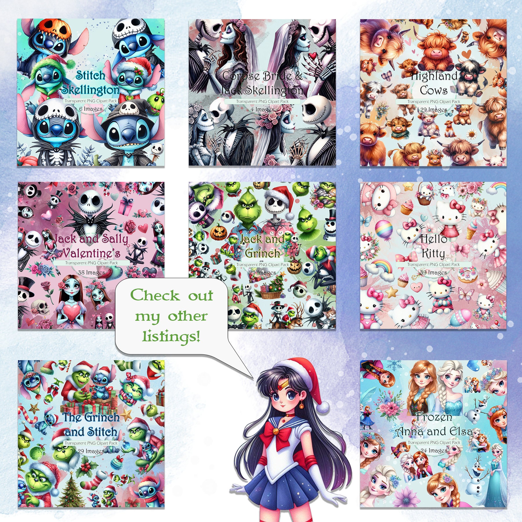 Anna Frozen Clipart Images With Watercolor Splash Background ...