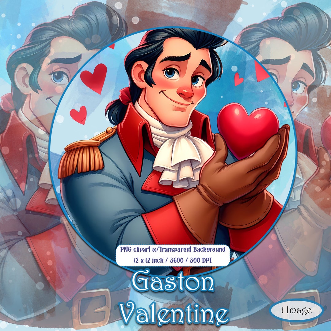 Gaston Valentine Clipart Image With Transparent Background, Beauty and ...
