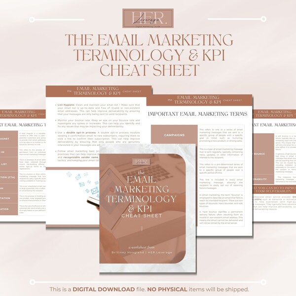 Digital Marketing Cheat Sheet Lead Magnet - Etsy