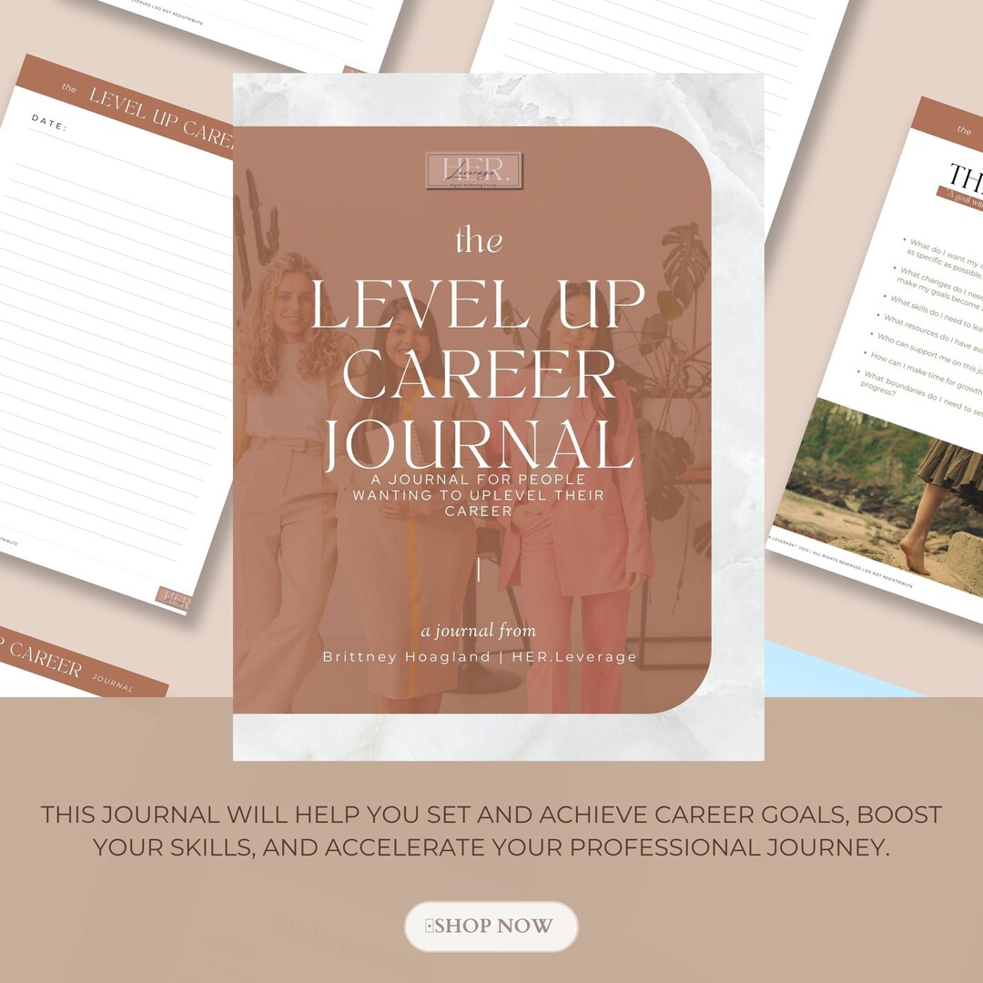 The Level up Career Journal Canva Template Career Plan - Etsy