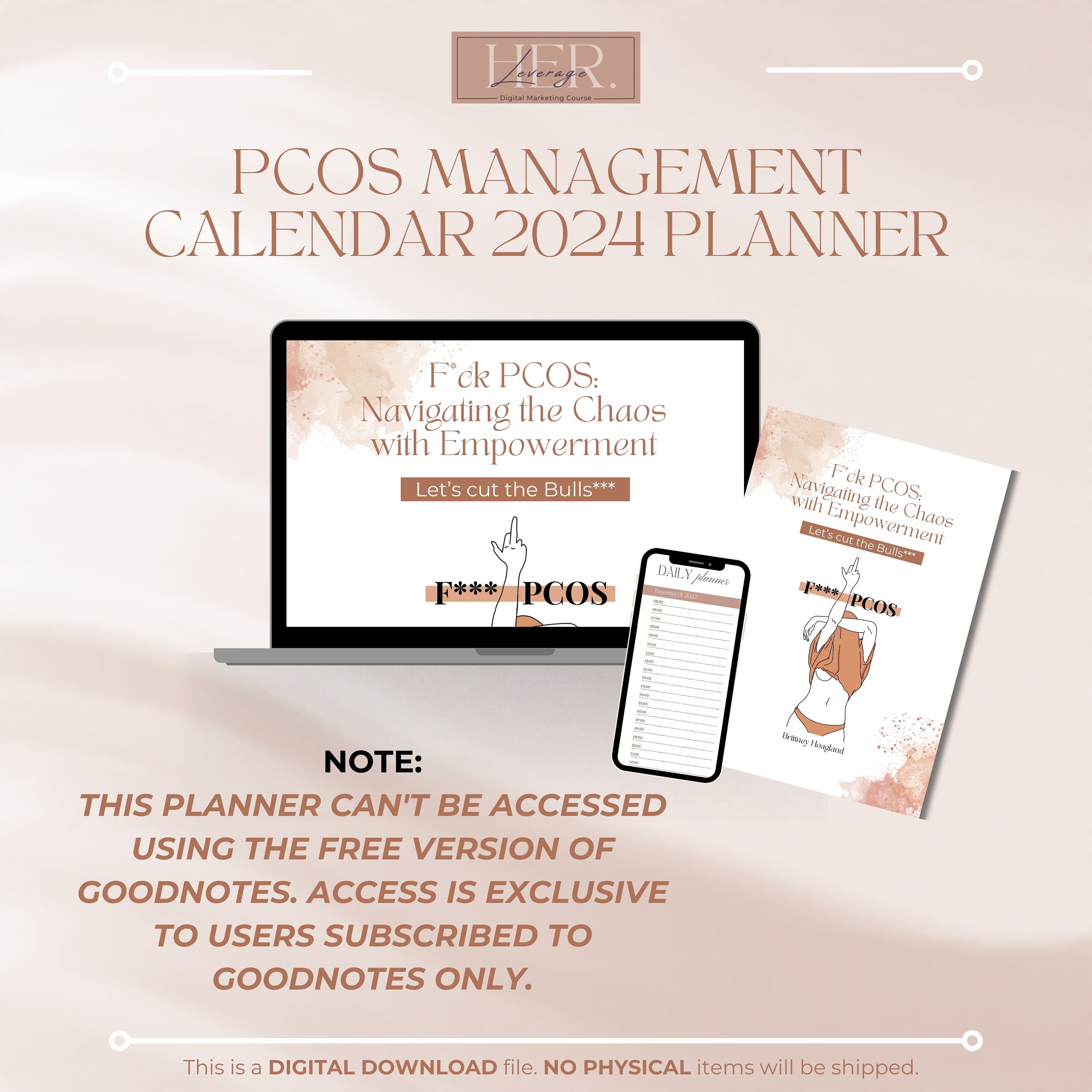 PCOS Management Calendar 2024 Planner GOODNOTES 2024 Digital - Etsy