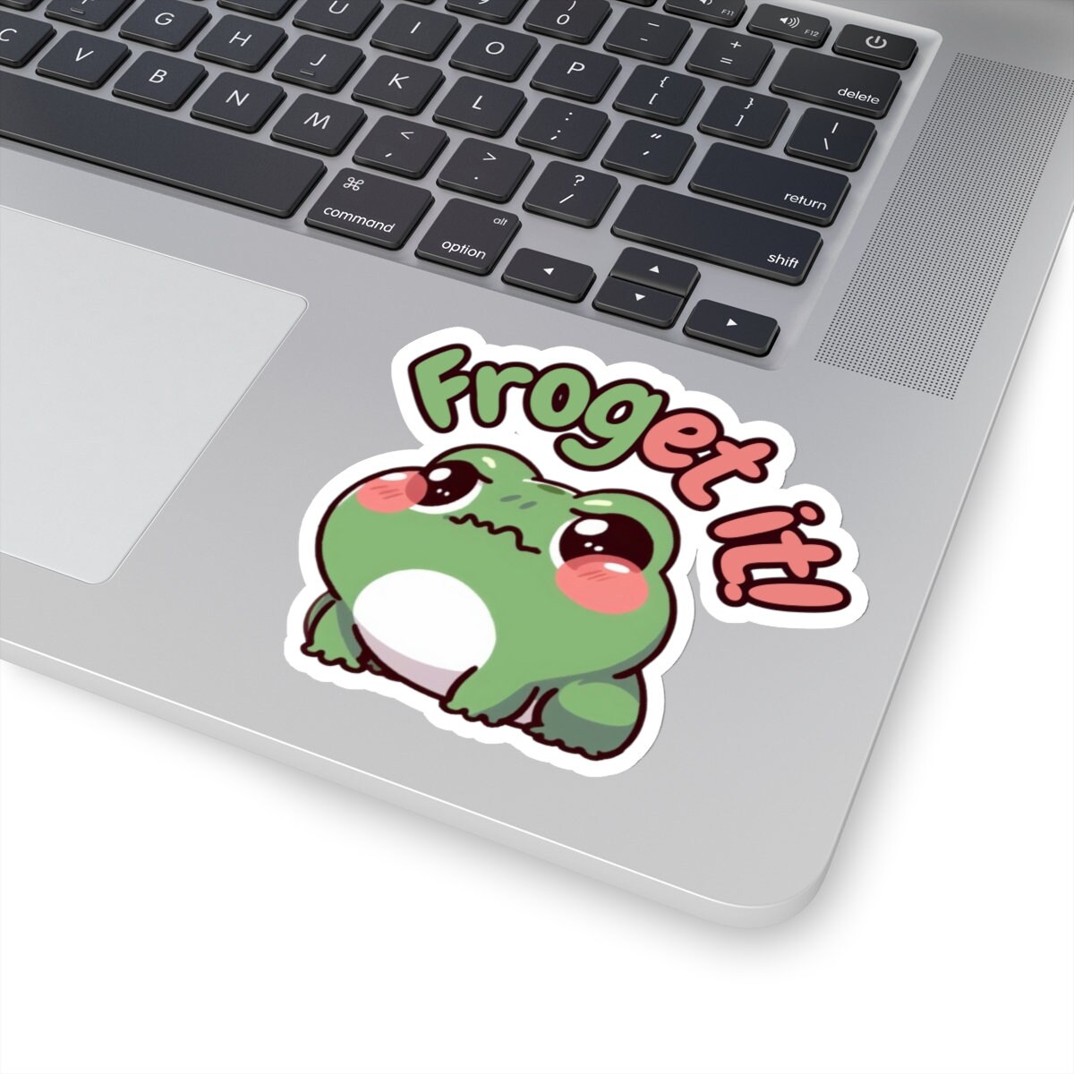 Frog Sticker, Froget It Cute Sticker, Funny Grumpy Frog Vinyl Sticker ...