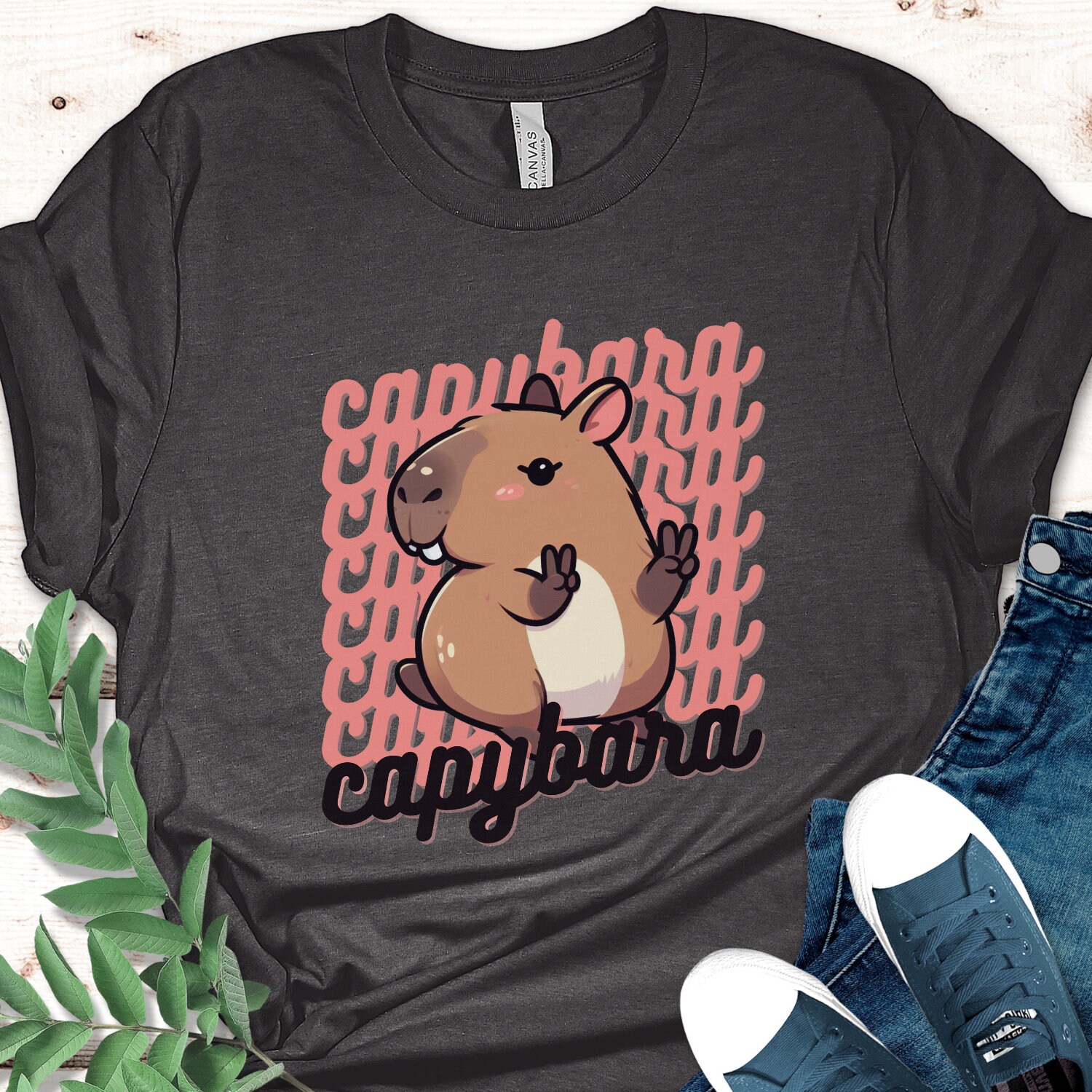 Capybara Shirt, Funny Capybara Cute Gift for Her, Groovy Capybara ...