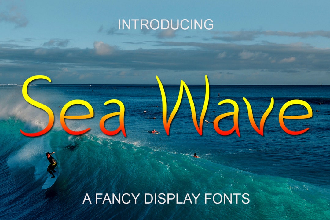 Sea Wave - Fancy Font, Modern Font, Boho Font, Typeface Font, Retro ...