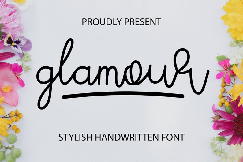 Glamour - Handwritten Font, Modern Font, Boho Font, Branding Font ...