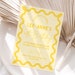 Wavy Border Yellow Birthday Party Invitation Template Squiggly Border ...