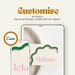 Wavy Border Pink Green Name Card Template Squiggly Border Seating Card ...