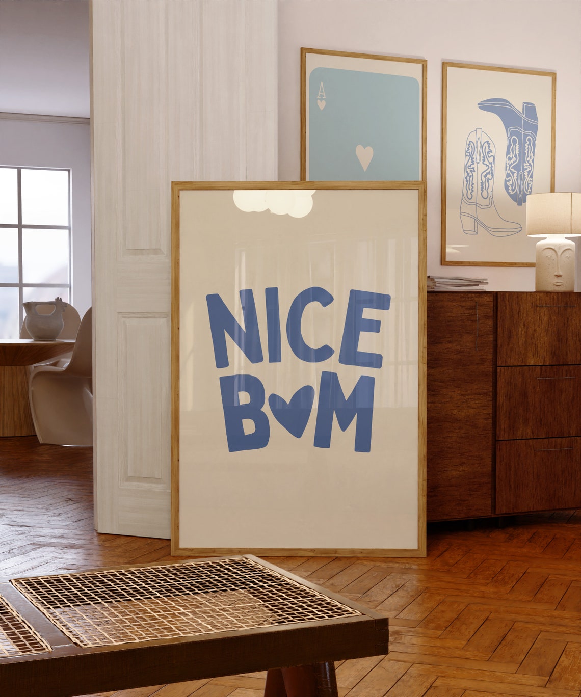 Nice Bum Quote Print Funny Bathroom Poster Cheeky Quote Print Bedroom ...