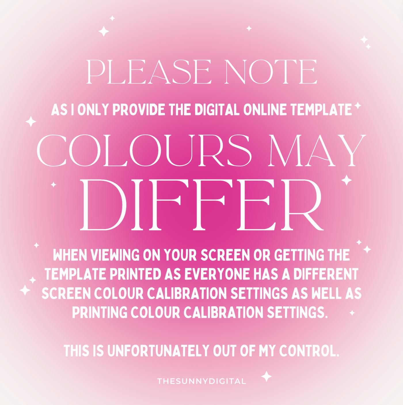 Wavy Border Pink Green Name Card Template Squiggly Border Seating Card ...