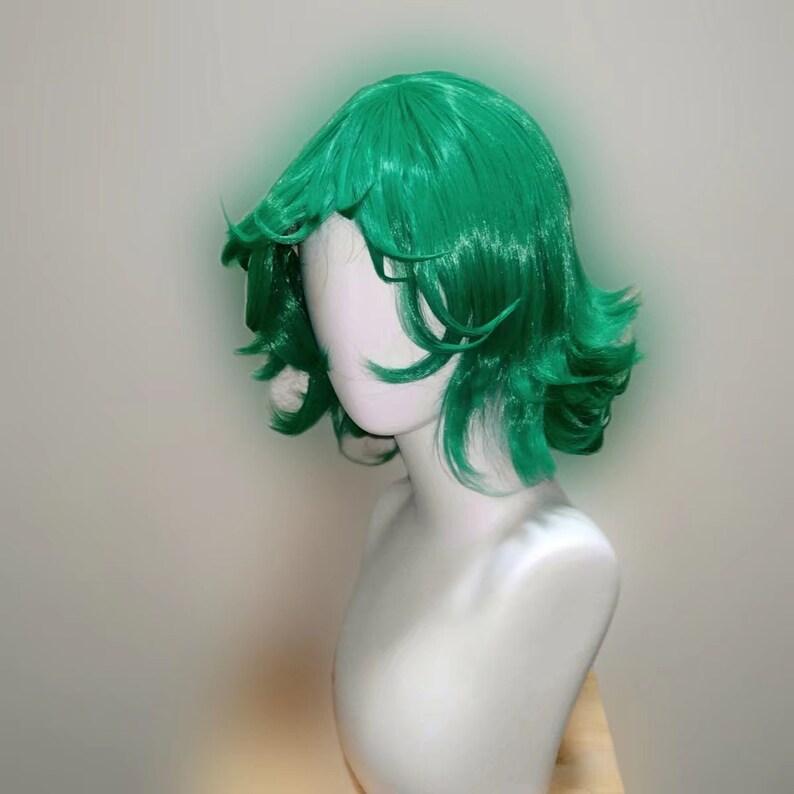 One Punch Man Wig, Scary Tornado Green Spiked Curly Cosplay Wig. - Etsy