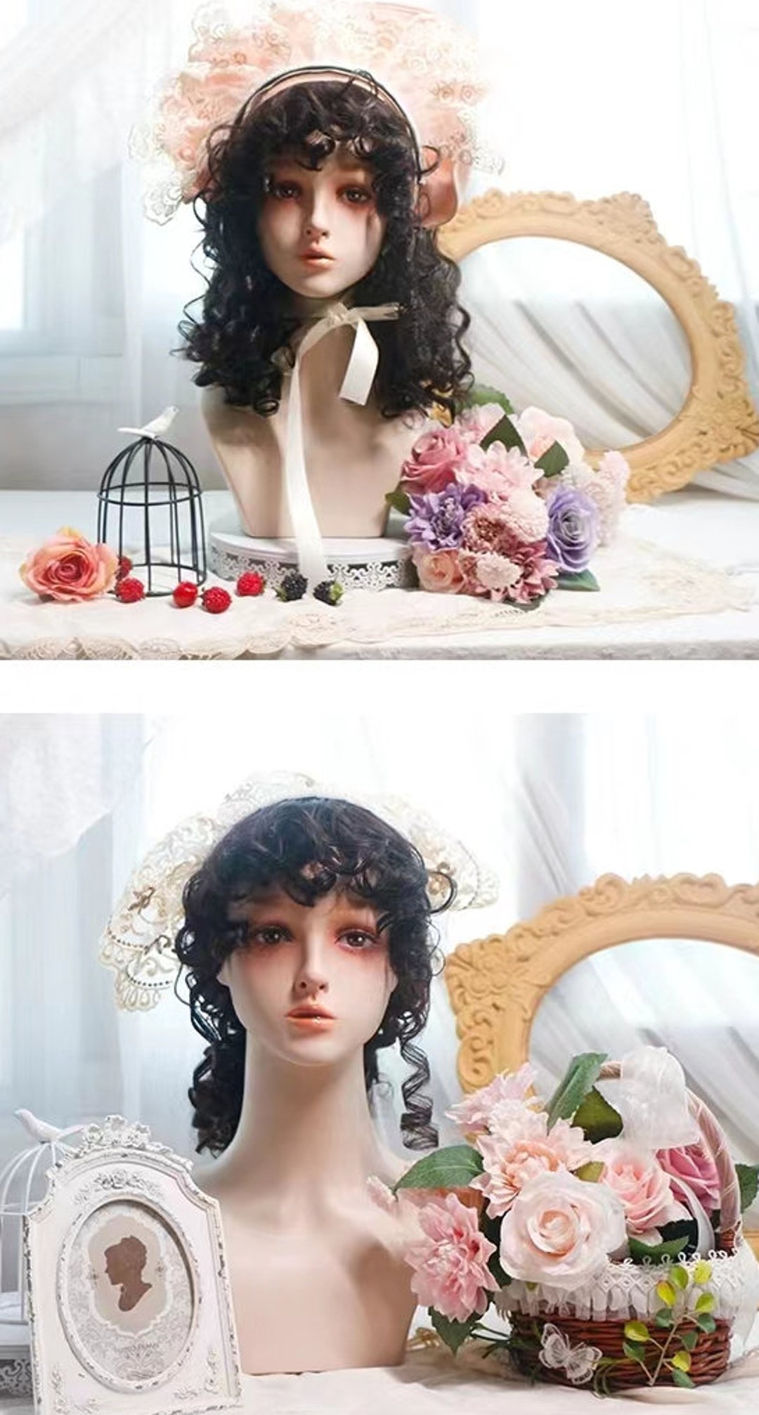 Unisex Long Curly Colonial Wig. Period Style Curly Wig. - Etsy