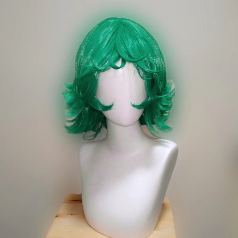 One Punch Man Wig, Scary Tornado Green Spiked Curly Cosplay Wig. - Etsy